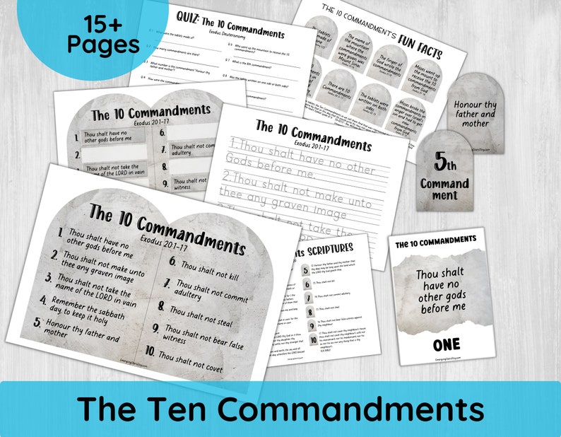 10 Commandments Moses Bible Story, Sunday School Game, Christian Kids ...