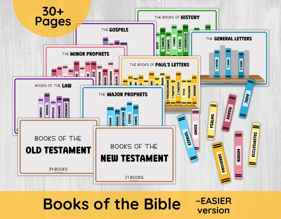 Books of the Bible Practice Game/ Printable Kids Bible Sorting Activity ...