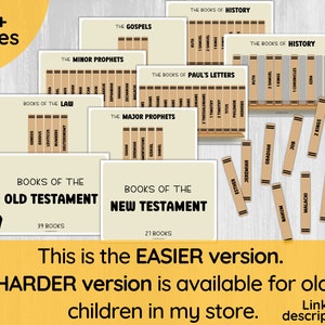 Books of the Bible Practice Game/ Printable Kids Bible Sorting Activity ...