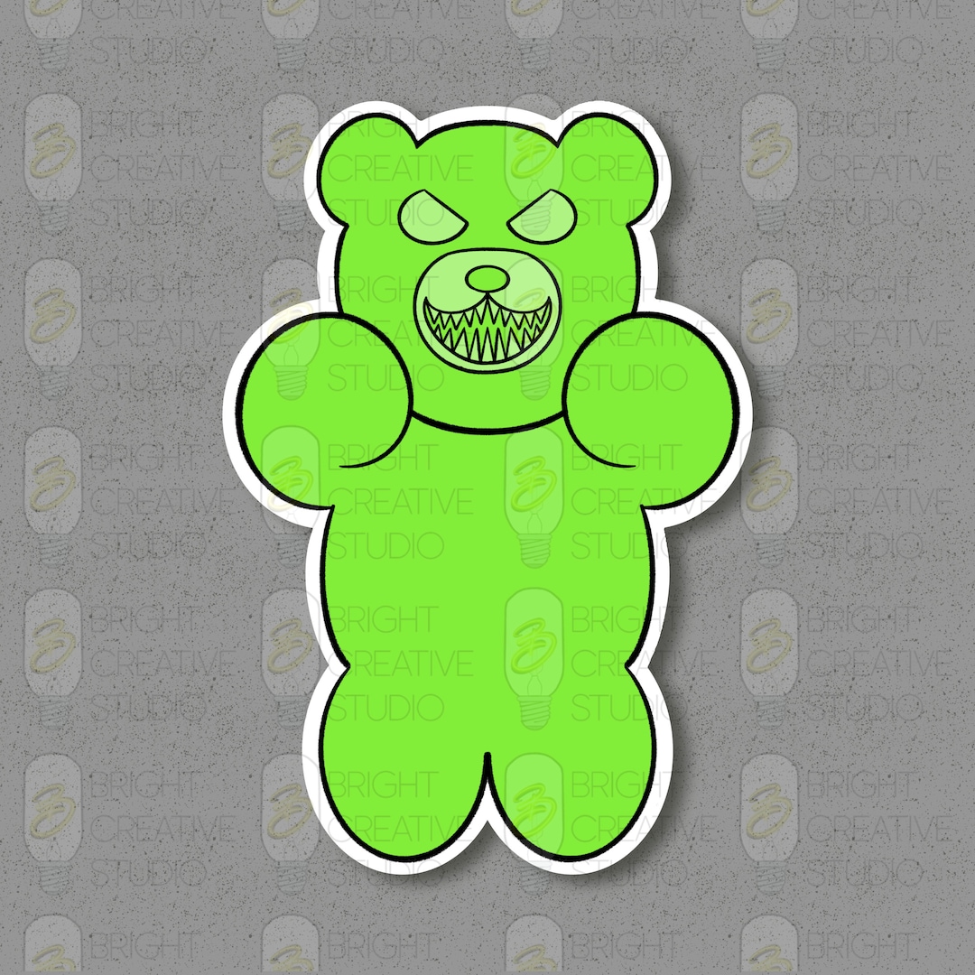 Evil Gummy Bear Sticker - Etsy