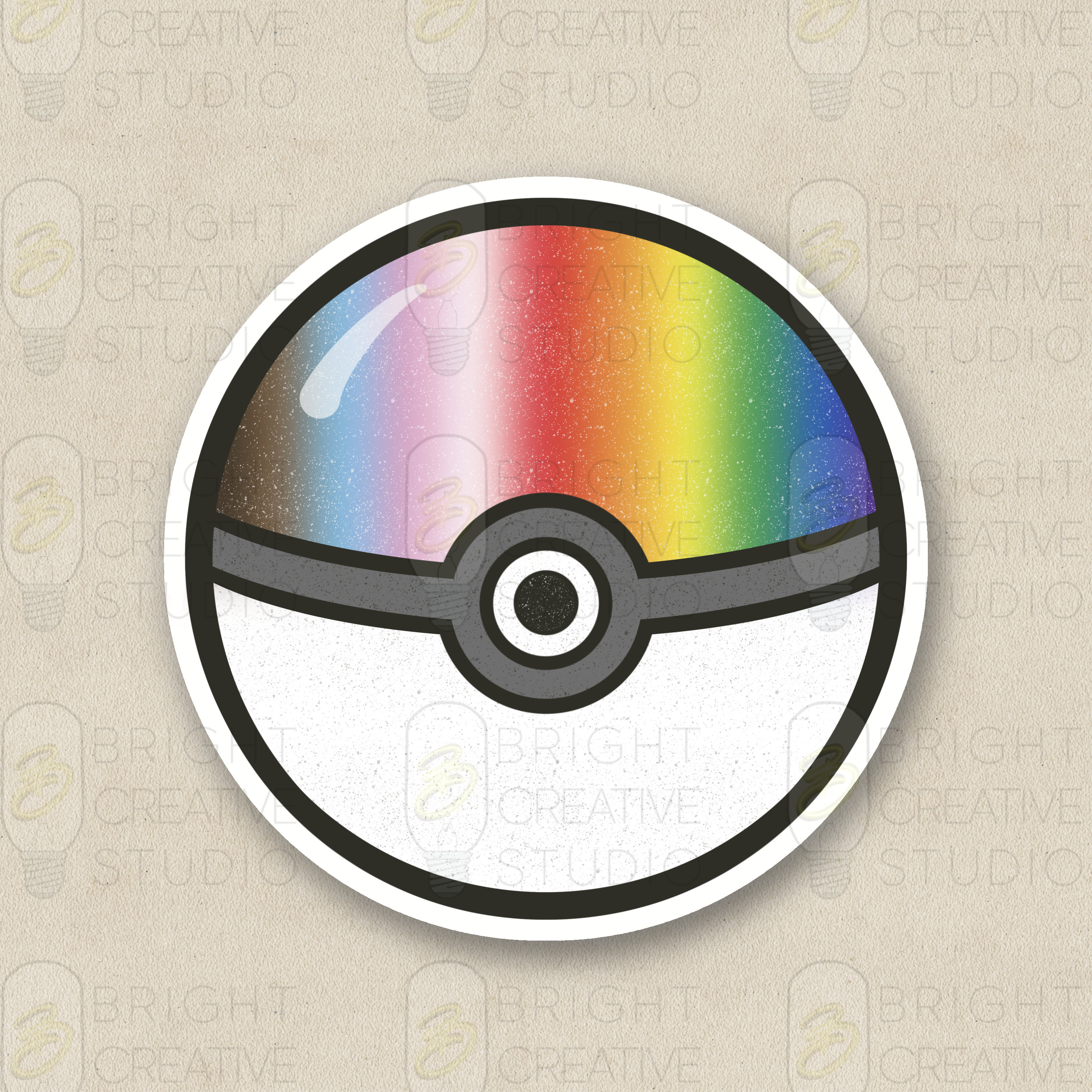 Poke Ball Sticker- Inclusive Pride Flag - Etsy