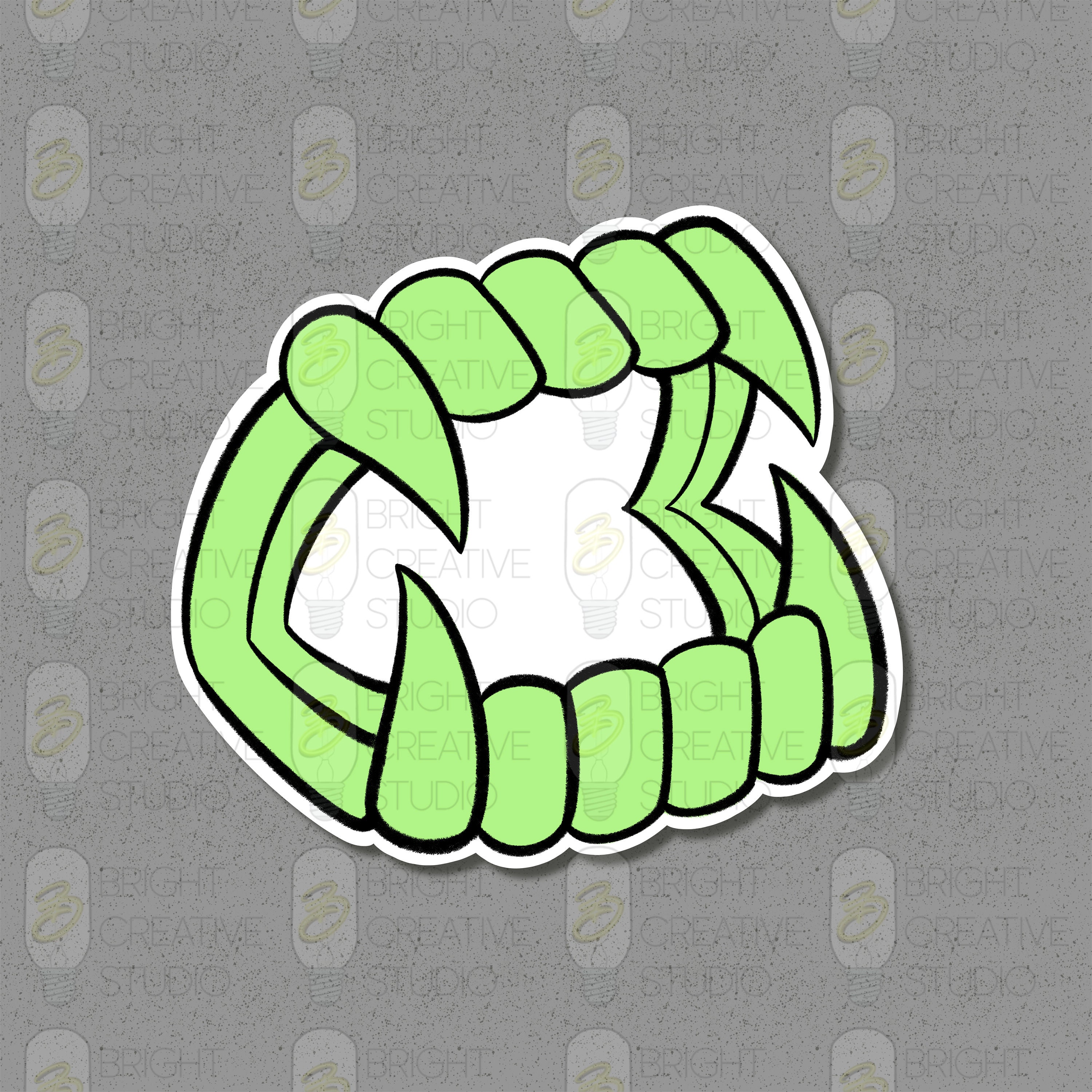 Vampire Teeth Sticker - Etsy