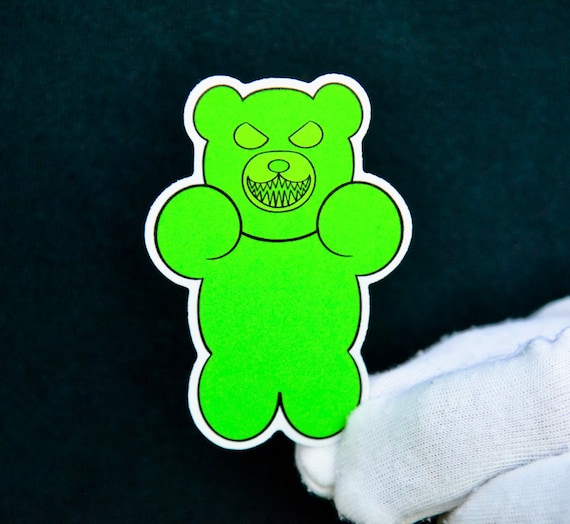 Evil Gummy Bear Sticker - Etsy