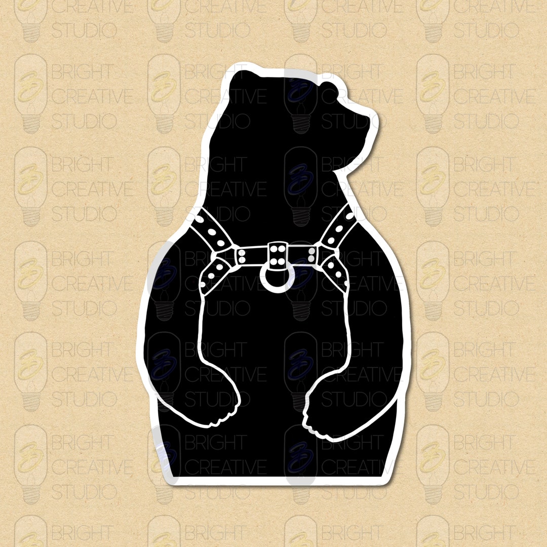 Bear in Harness Sticker - Etsy