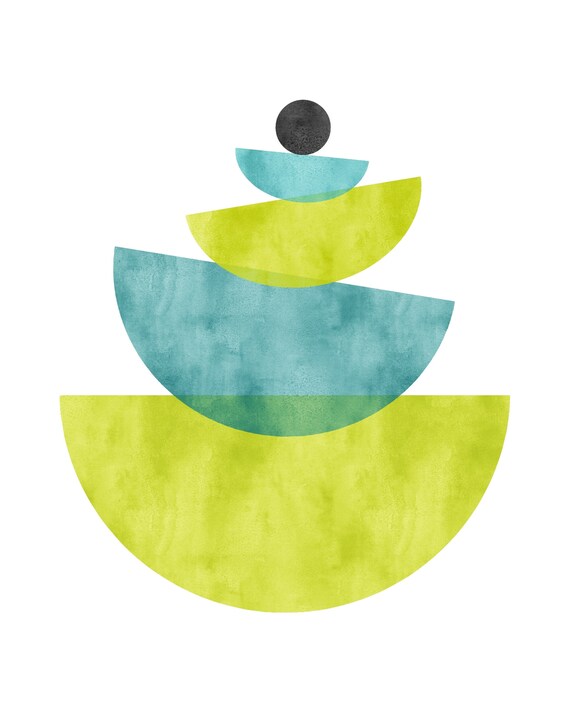 Printable Mid-century Modern Art 2 Color - Etsy