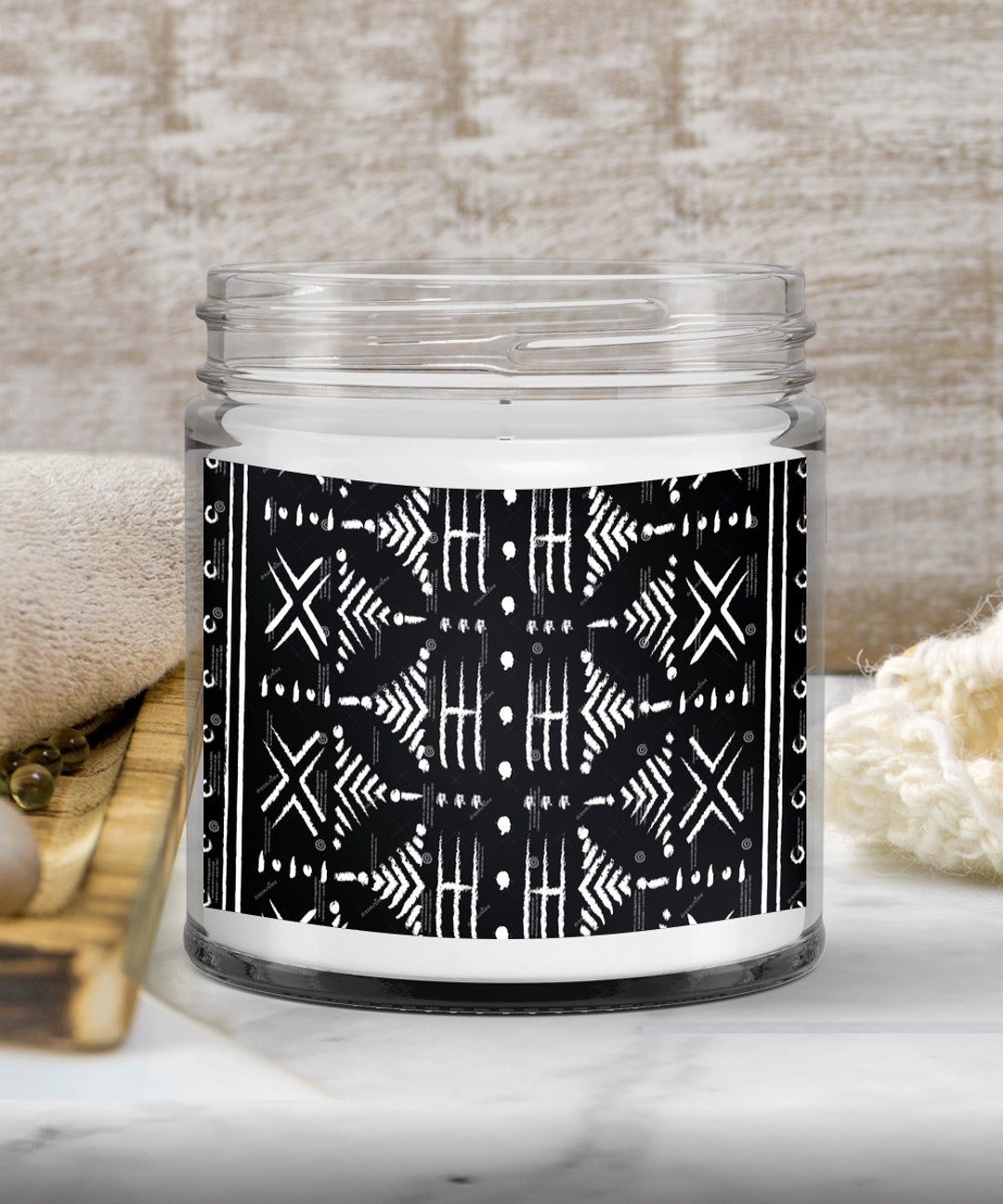 Ankara Design Afrocentric Candle - Afrocentric Gift - African Candle ...
