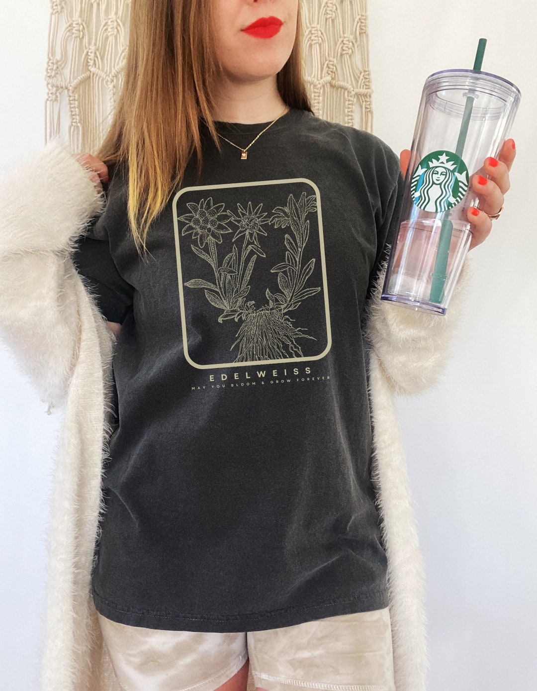 Edelweiss Sound of Music Tee - Oversized Retro 70's Comfort Colors Tee ...