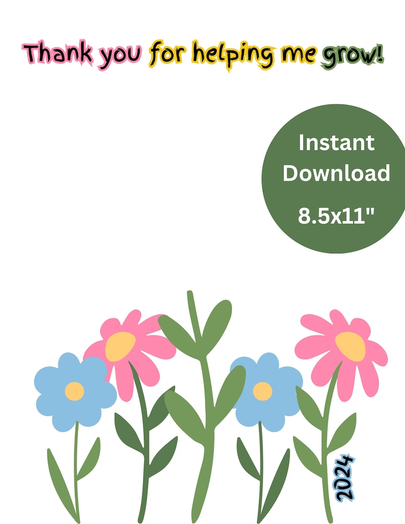 Thank You for Helping Me Grow Handprint Art, Child Handprint, Teacher ...