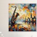Oversized Saxophone Texture Painting, Original Musician Art ...