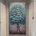 Big Blue Tree, Extra Large 3D Thick Textured Modern Wall Art, Abstract ...
