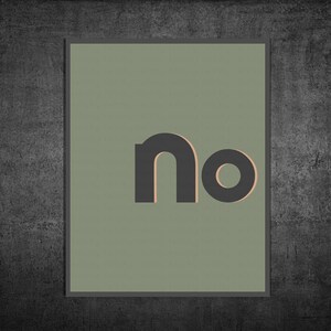 Say No Printable, Say No Print, Typography Wall Art, Typography Poster ...