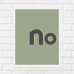 Say No Printable, Say No Print, Typography Wall Art, Typography Poster ...
