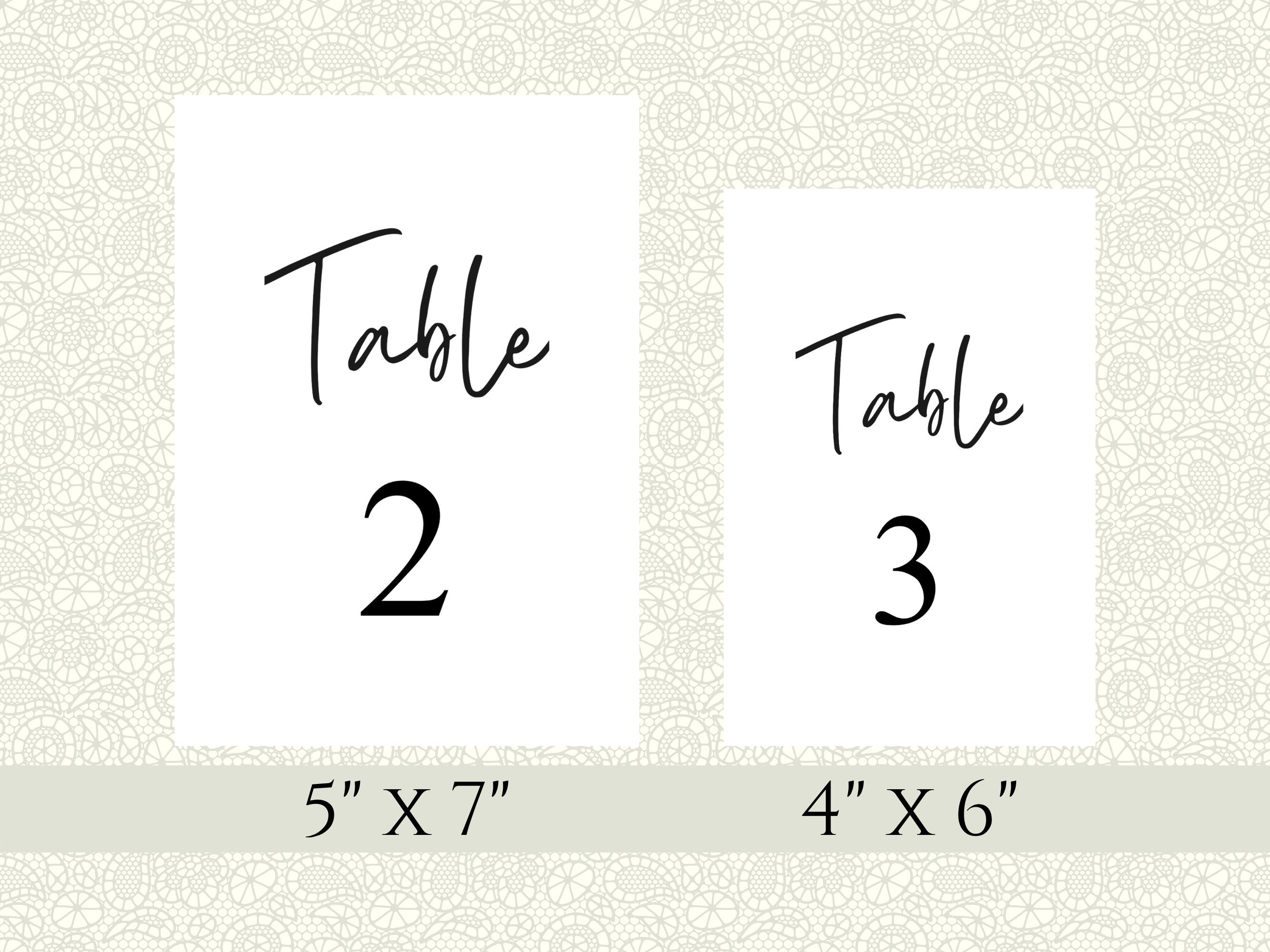 Wedding Table Numbers Printable Table Numbers Table 1 50 Etsy