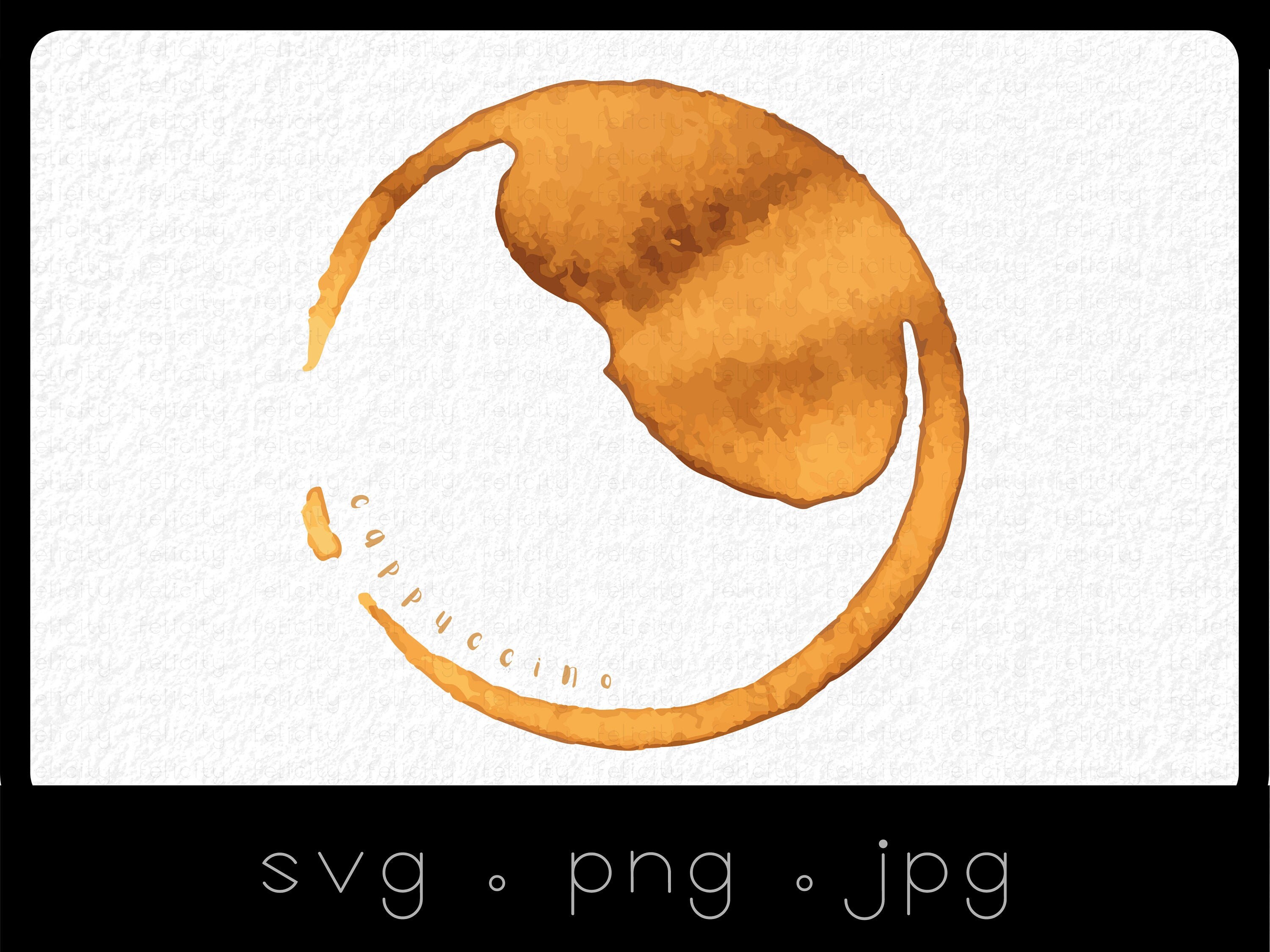 Cappuccino Svg, Coffee Stain Svg, Coffee Svg, Stain Svg, Wall Art ...