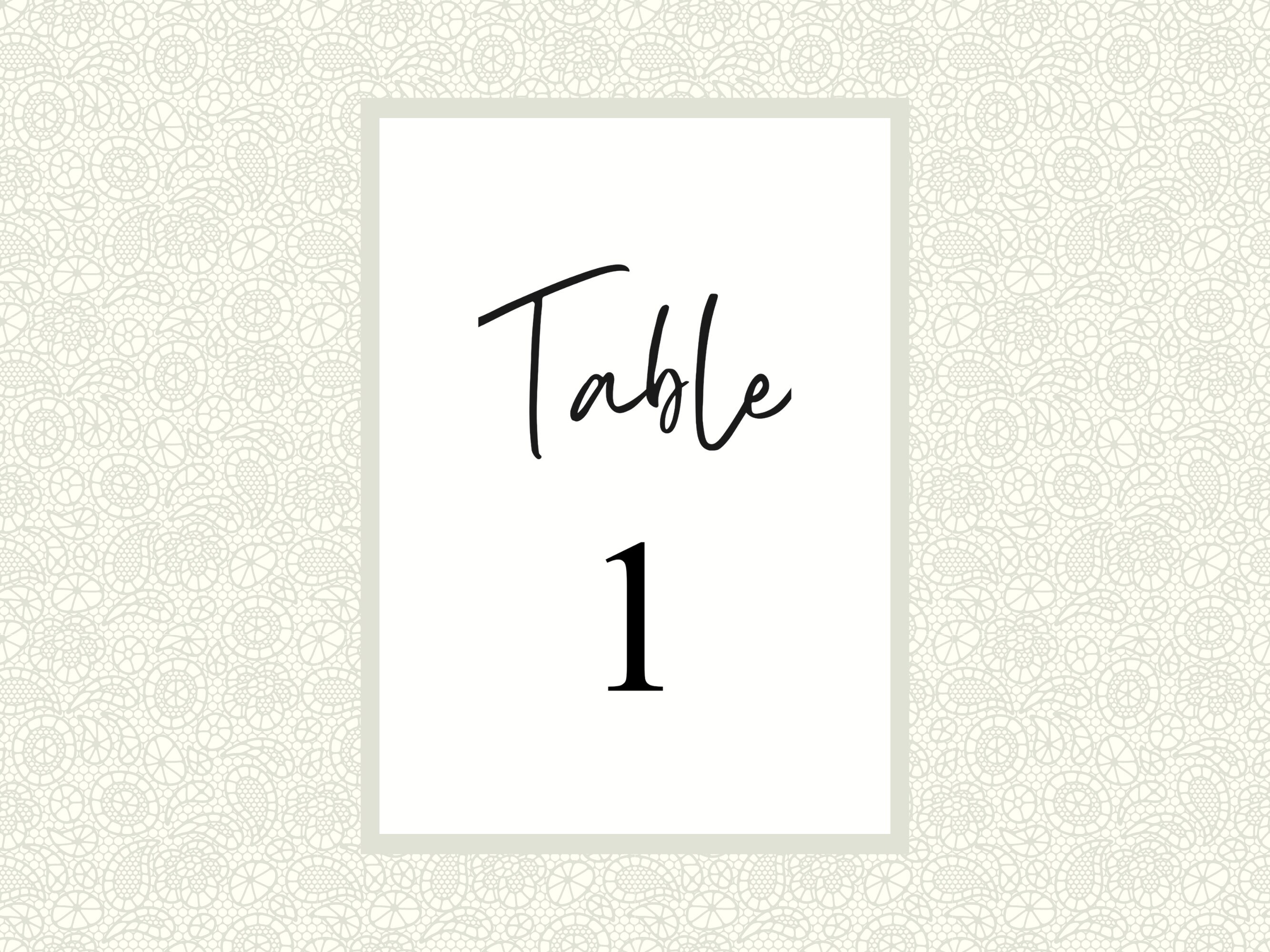 Wedding Table Numbers, Printable Table Numbers, Table 1-50, DIY ...
