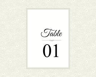 Printable Table Numbers 1-30 Black Table Numbers for Weddings - Etsy