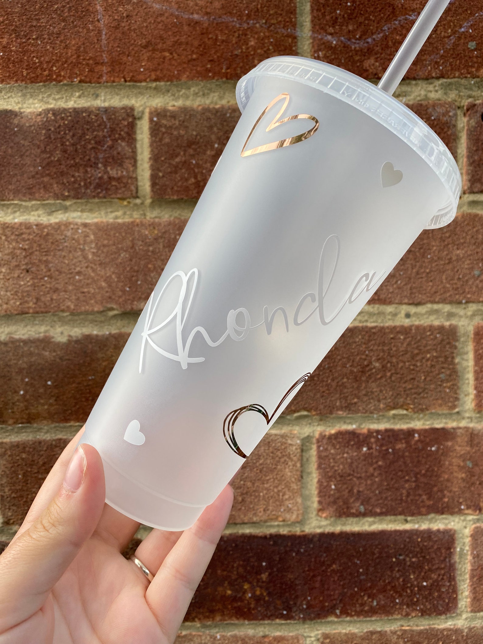 Personalised Hearts Tumbler Cup - Etsy