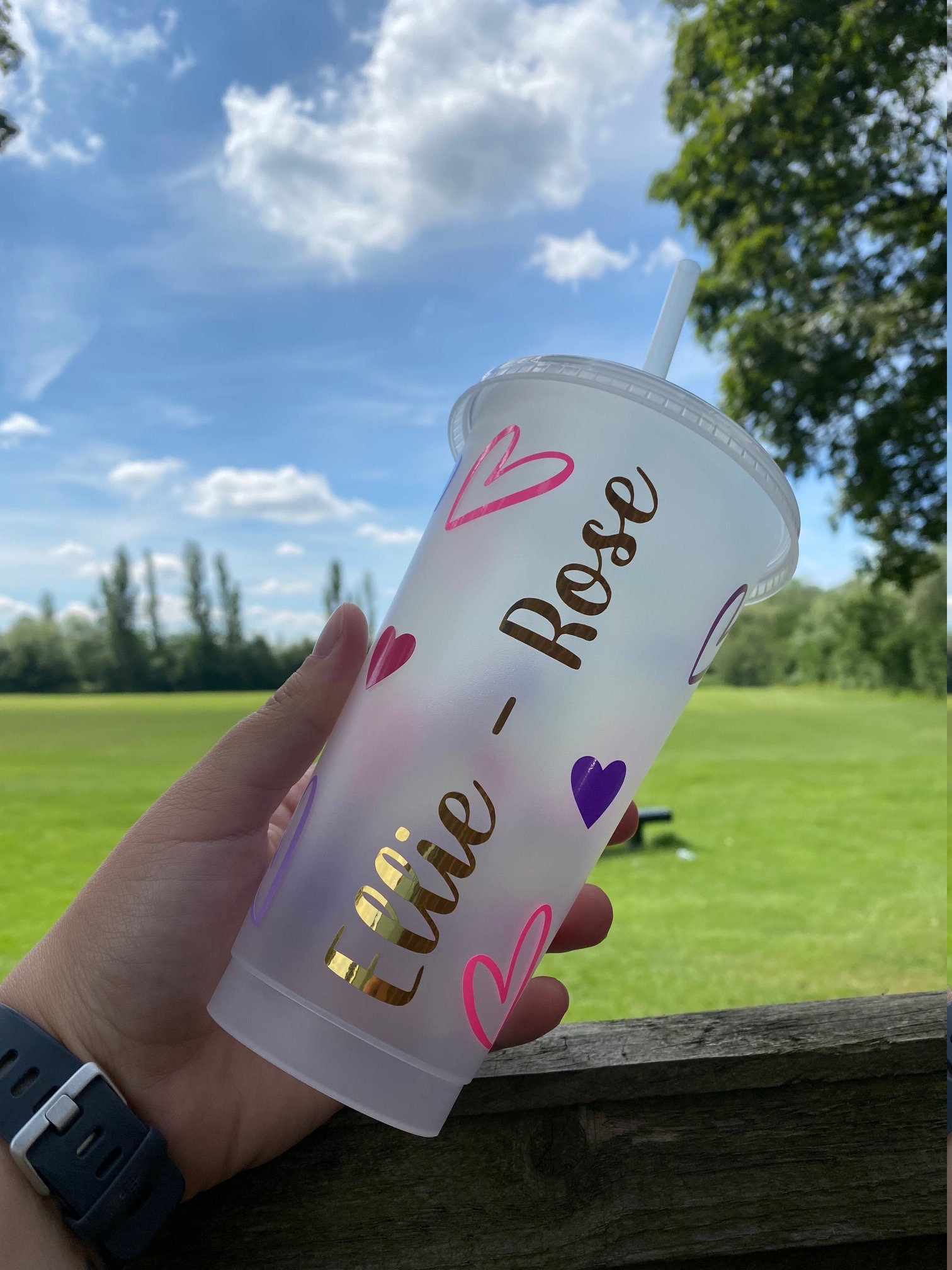 Personalised Hearts Tumbler Cup - Etsy