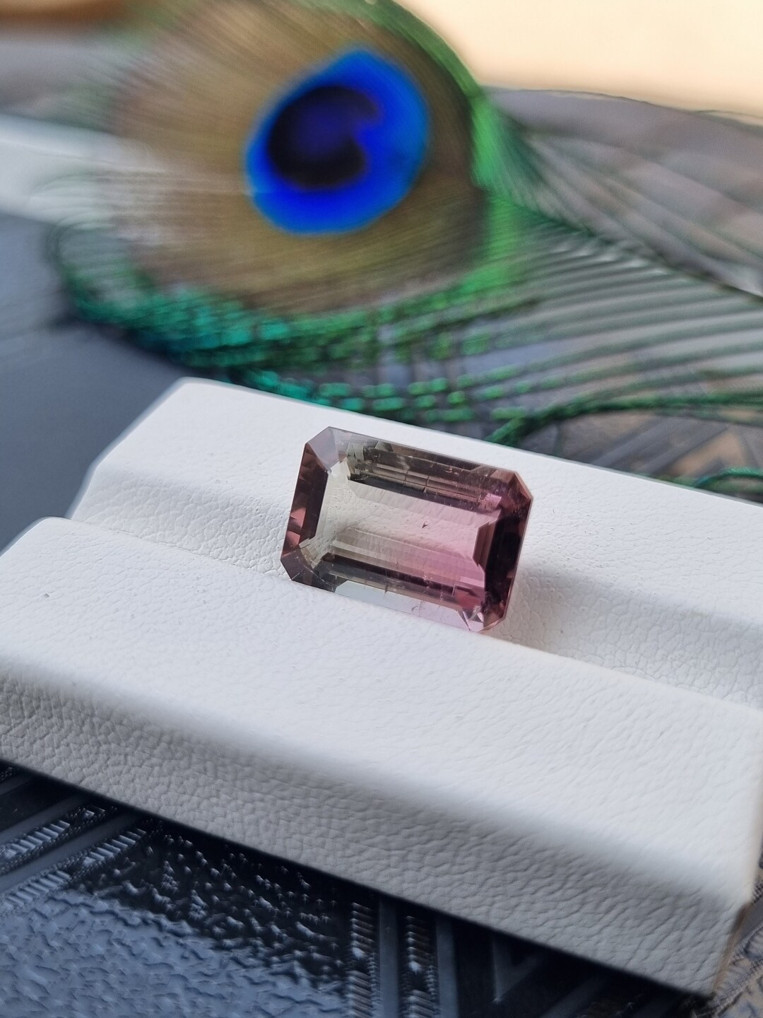 9x13.40mm Natural Tourmaline Bio Color 5.88 Carat in Octagon Shape ...