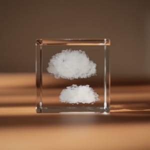 Crystal Double Cloud Cube, Wolke, Sky, Nuage Cloud Sculpture ...