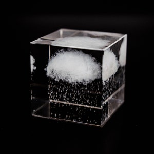 Crystal Cloud Rain Cube, Wolke, Sky, Rain, Cloud Sculpture, Paperweight ...