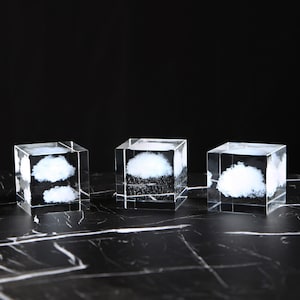 Crystal Cloud Rain Cube, Wolke, Sky, Rain, Cloud Sculpture, Paperweight ...