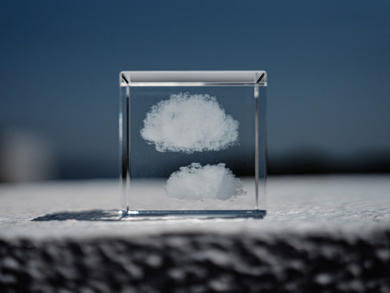 Crystal Double Cloud Cube Wolke Sky Nuage Cloud Sculpture - Etsy