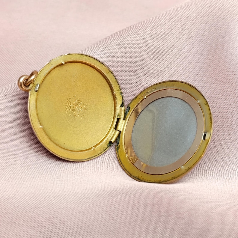 Exquisite Edwardian Gold Filled Beatrice Photo Locket Pendant Paste ...