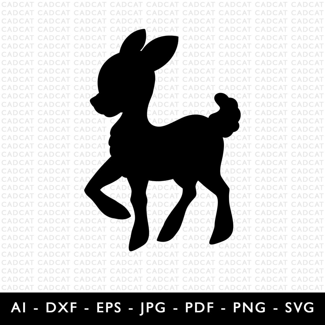 Baby Deer Fawn Silhouette Cutting File Laser Cutter Cricut Machine File ...