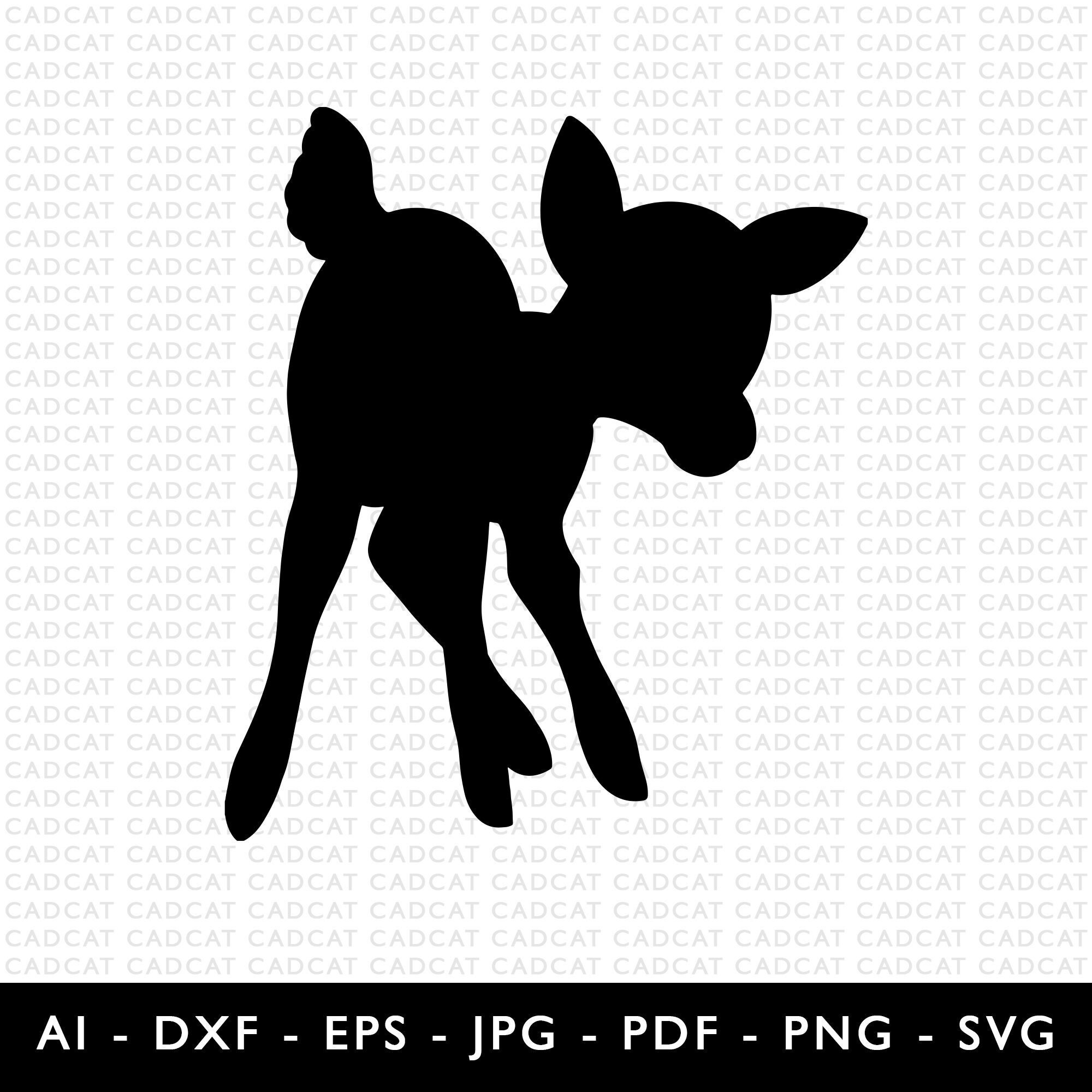 Baby Deer Fawn Silhouette Cutting File Laser Cutter Cricut Machine File ...