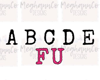 Abcde Fu Png - Etsy