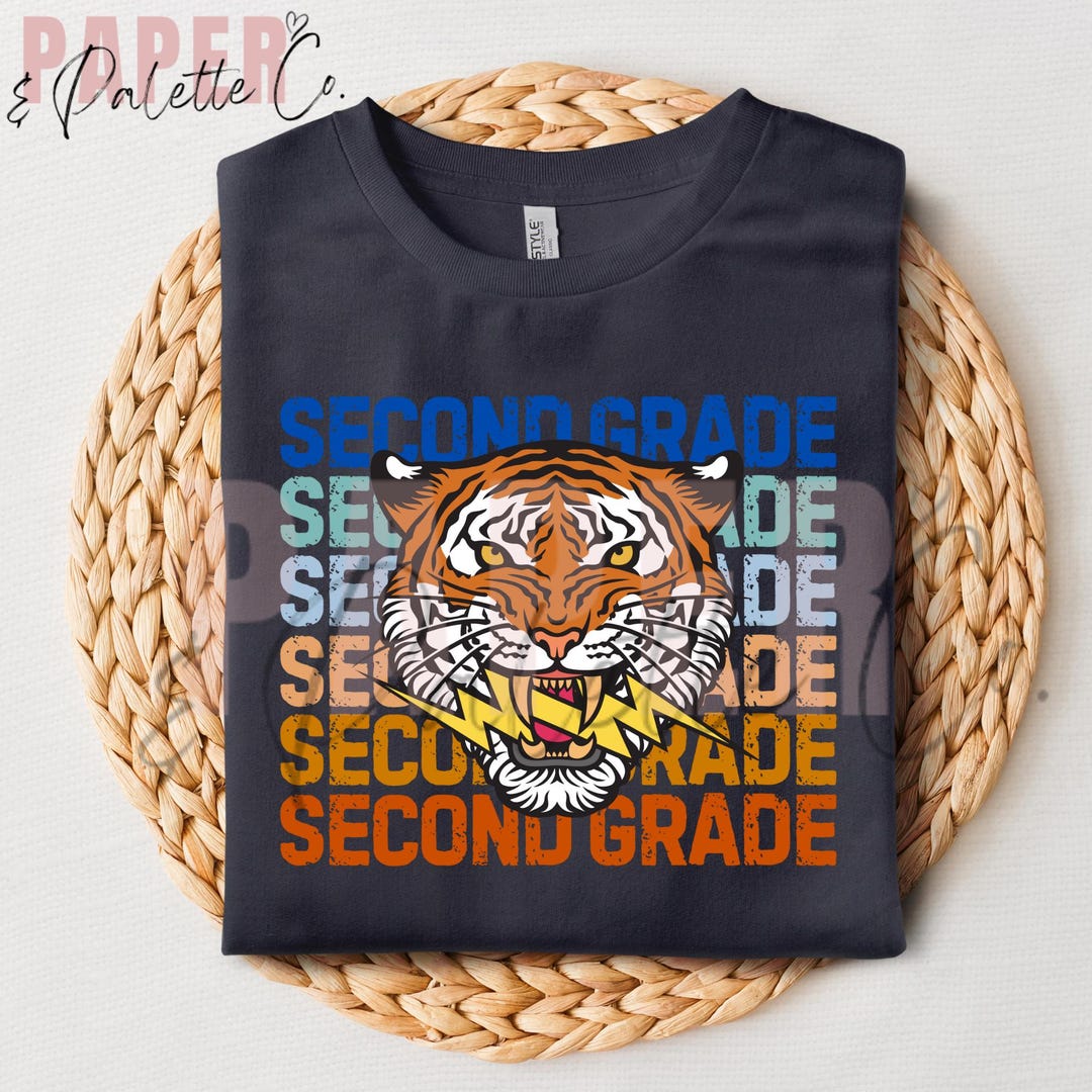 Tiger Second Grade PNG | Back to School Design (digital Download) - Etsy