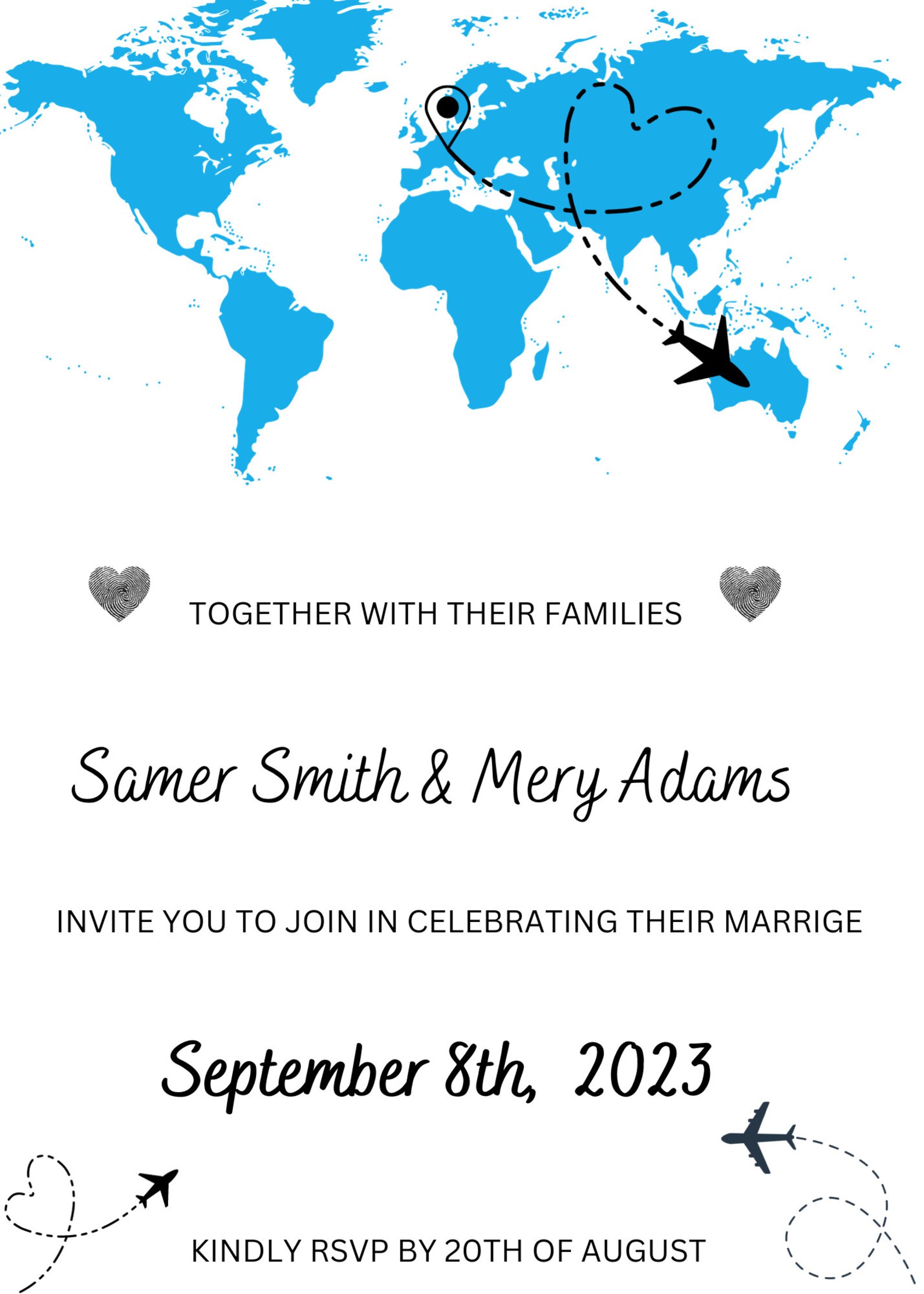 Destination Wedding Card - Etsy