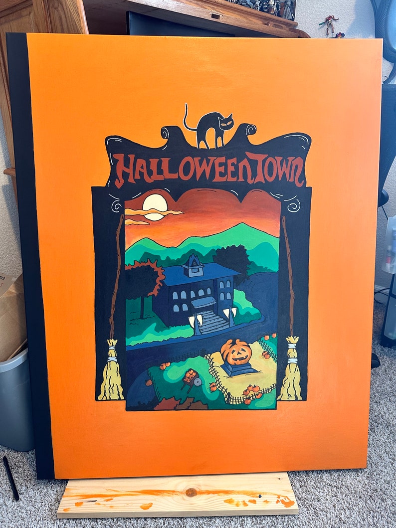 Halloweentown Book Painting - Etsy
