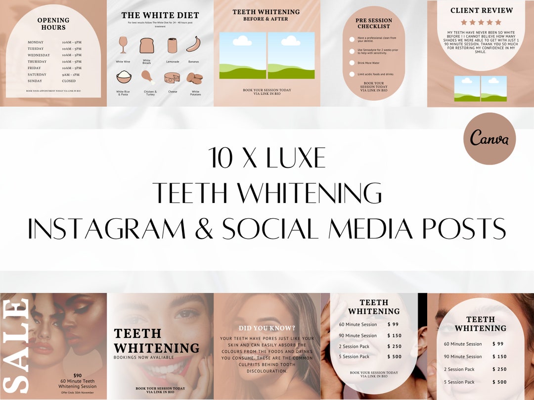 Teeth Whitening Instagram Template, Teeth Whitening Social Media Post ...