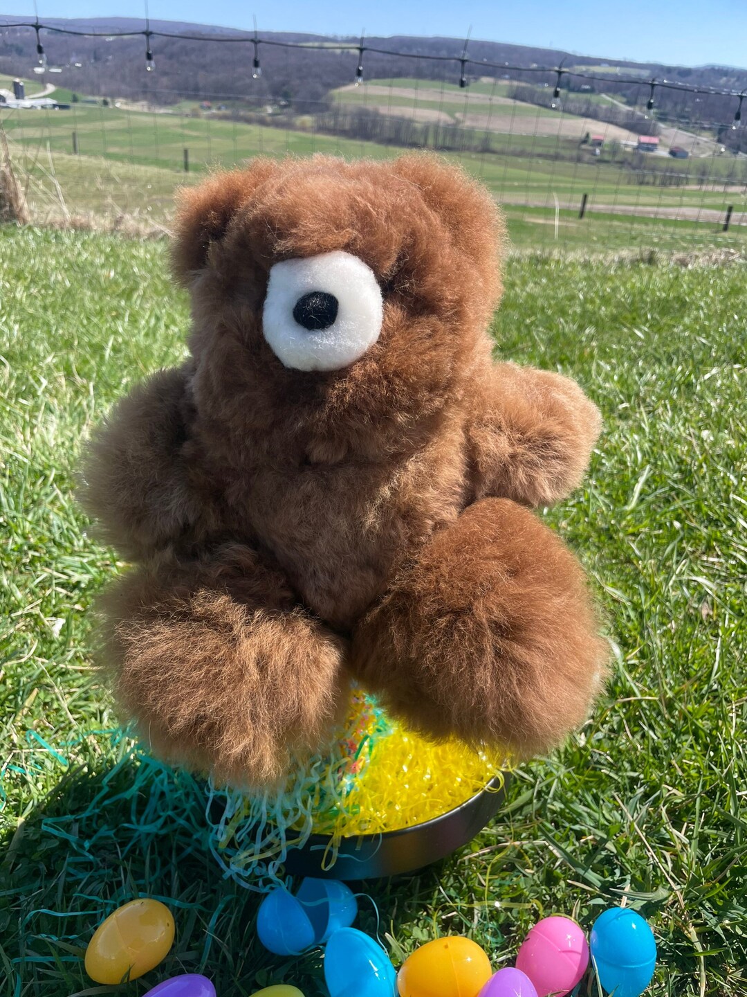 Large Alpaca Bear, Handmade Teddy Bear, Heirloom Teddy Bear, Luxury ...
