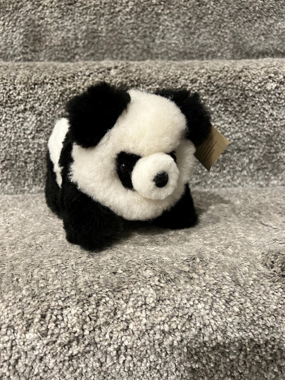 Alpaca Panda Bear, Fluffy Teddy Bear, Handmade Bear Plush, Therapy ...