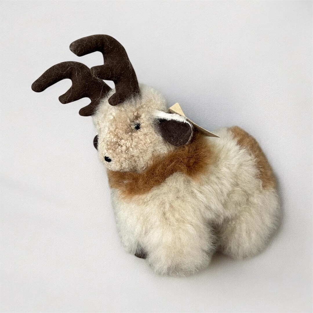 Holiday Plush Alpaca, Reindeer Stuffed Animal, Alpaca Stuffy, Alpaca ...