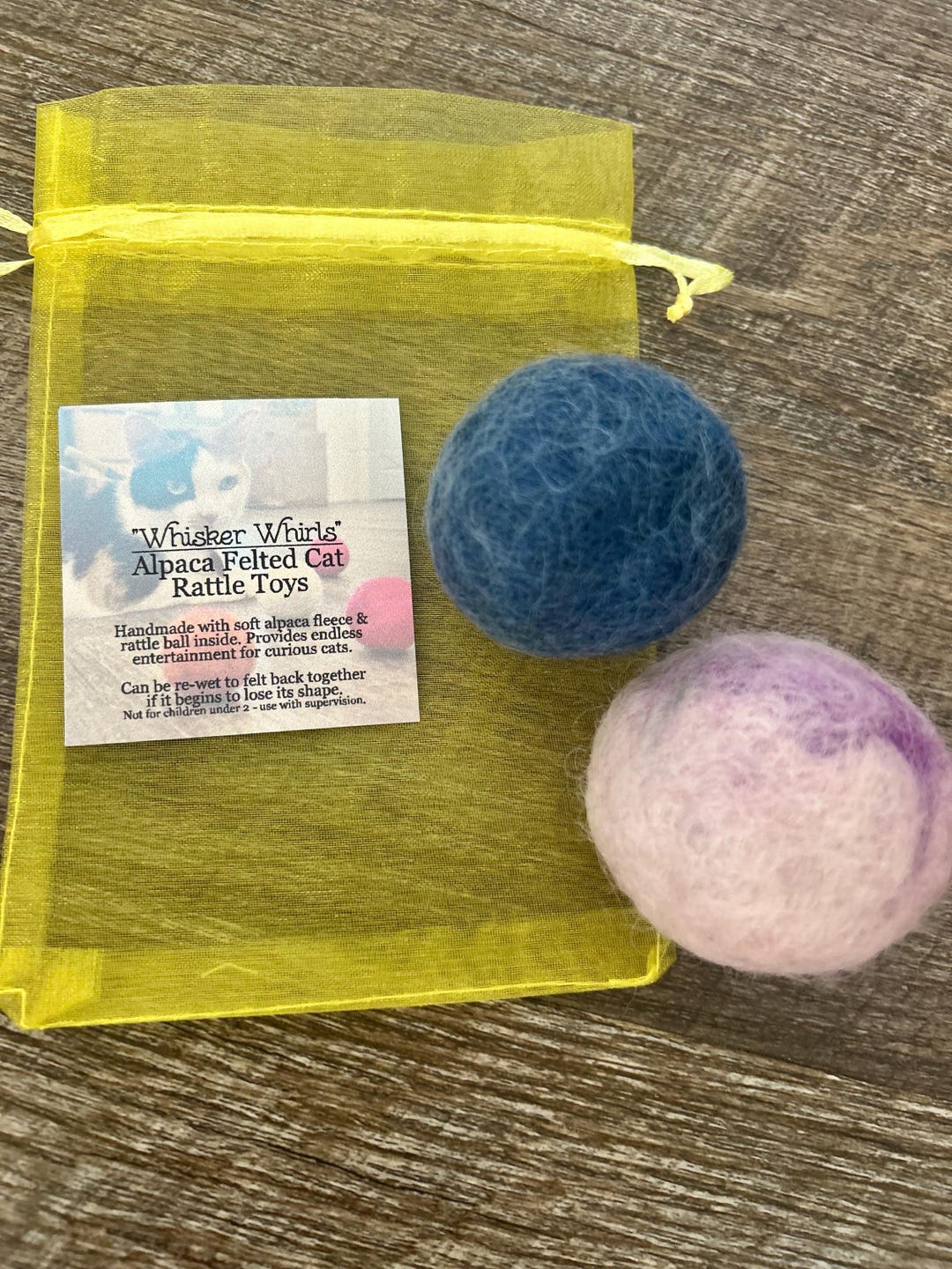 Handmade Alpaca Cat Toys, Cat Wool Balls, Wool Felt Balls 2cm, Cat Toy ...