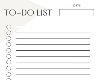 MINIMALISTIC DESIGN: to Do List Printable Template Task and - Etsy