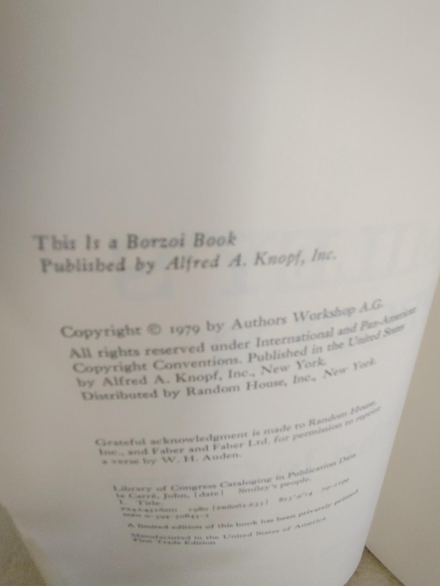 John Lecarre Smileys People 1980 First Edition - Etsy