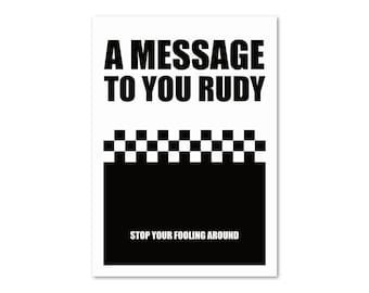 A Message to You Rudy Greeting Card | Music Print | Band Lyrics Art ...