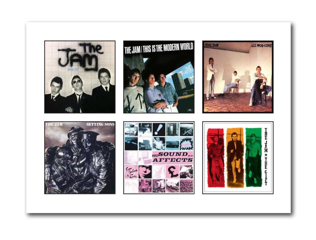 The Jam | Vinyl Albums | Art Print | A4 Unframed Mini Poster | Man Cave ...