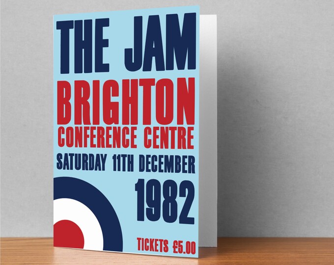 The Jam Last Concert Greeting Card | Music Print | Mod Art Card ...