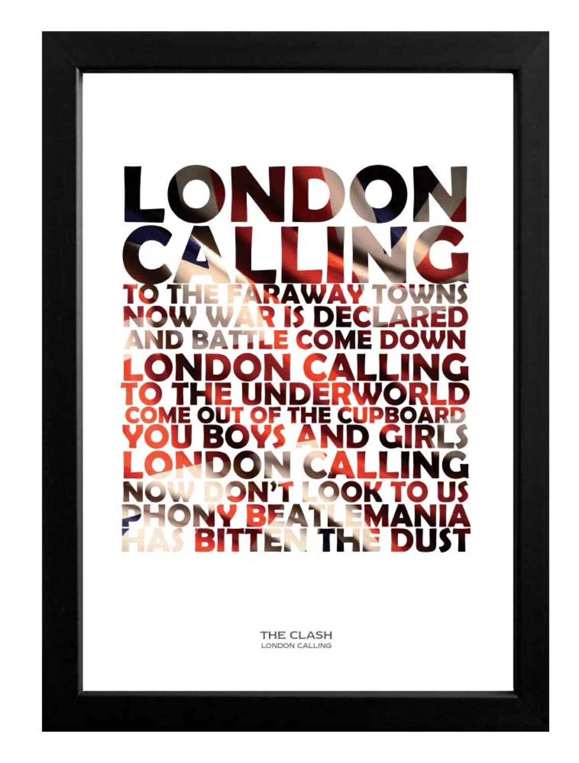 The Clash London Calling Unframed A4 Art Print Poster With Lyrics - Etsy UK