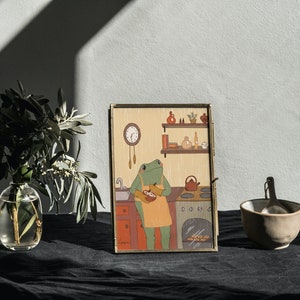Cottagecore Kitchen Frog Print | Funky Room Decor | Spooky Frogs - Etsy