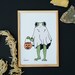 Sheet Ghost Frog Print Watercolor Art Funky Room Decor Spooky Frogs - Etsy