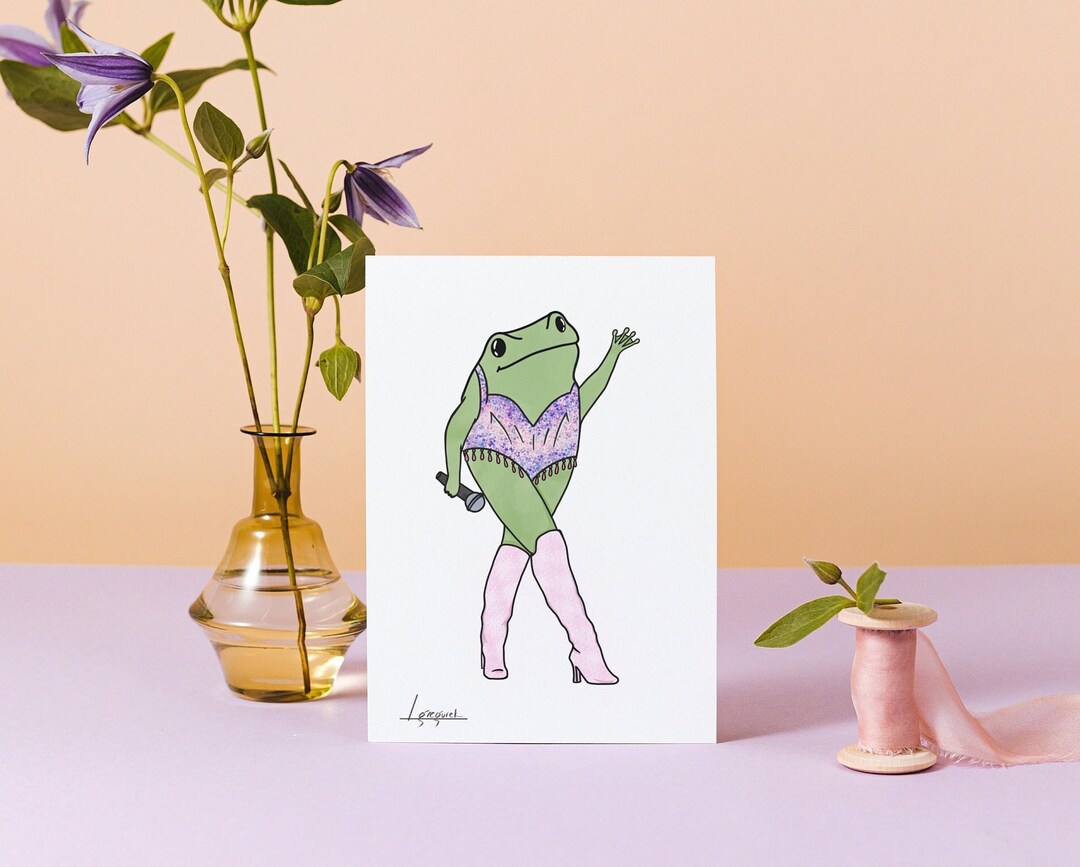 Taylor Swift Frog Print | Eras Tour | Watercolor Art | Funky Room ...