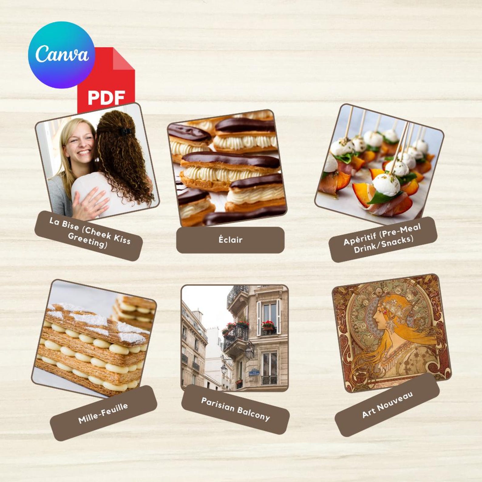 French Culture Flashcards: Montessori 3-part Cards (printable PDF) - Etsy