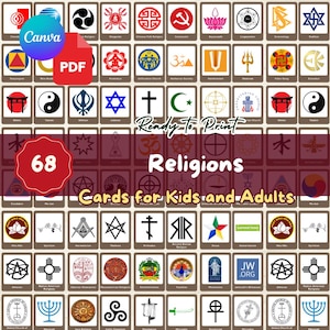 Religious Symbols Flashcards: Montessori 3-part Cards (printable PDF ...